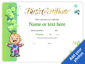 Free Birth Certificate templates for easy editing