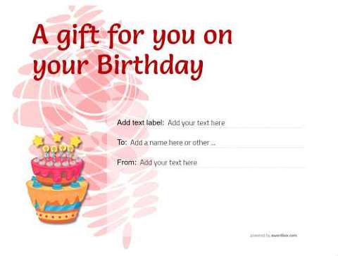 Birthday Gift certificate templates