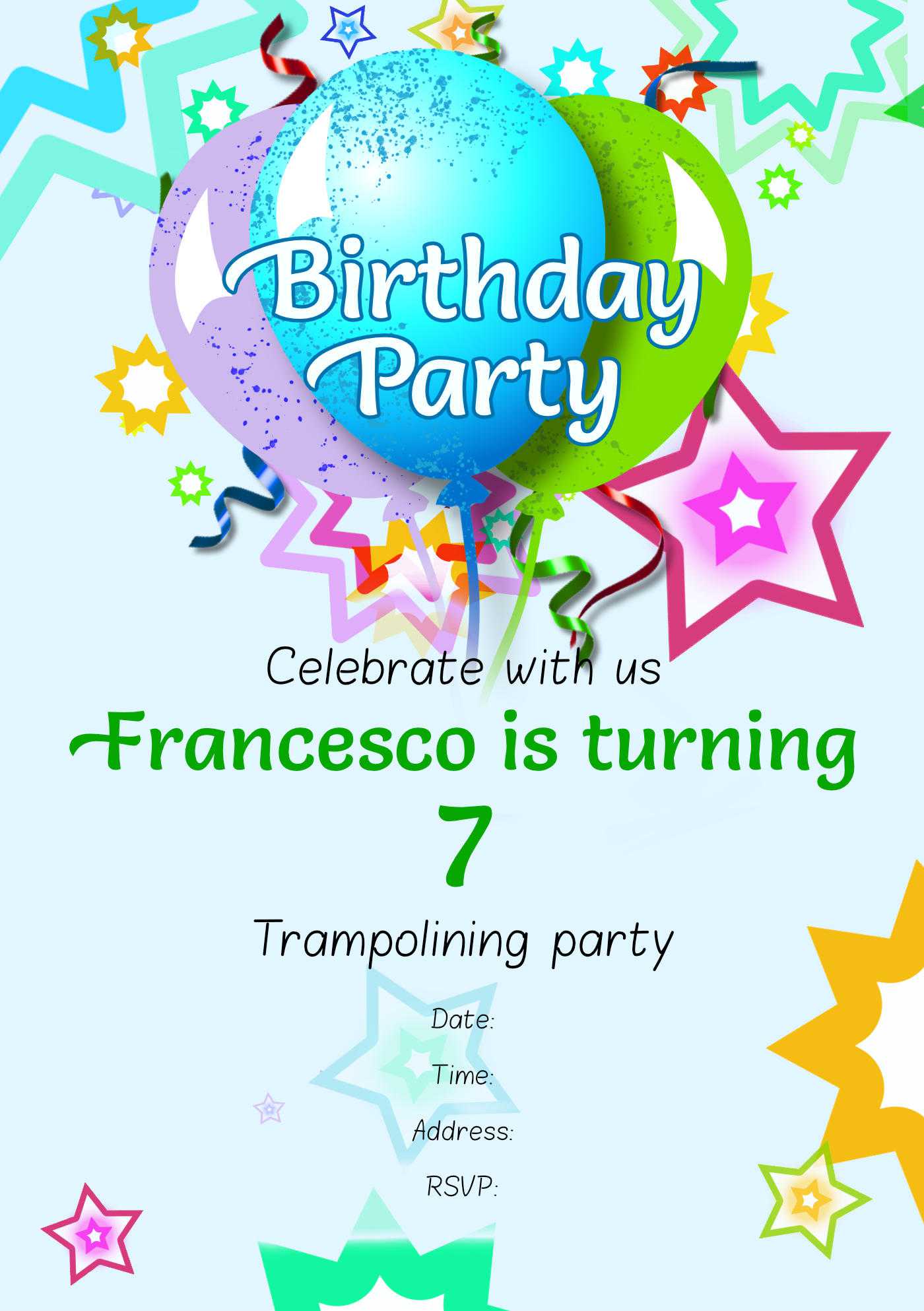 Free Birthday Invitation Templates. Easy to Edit fun and exciting designs.