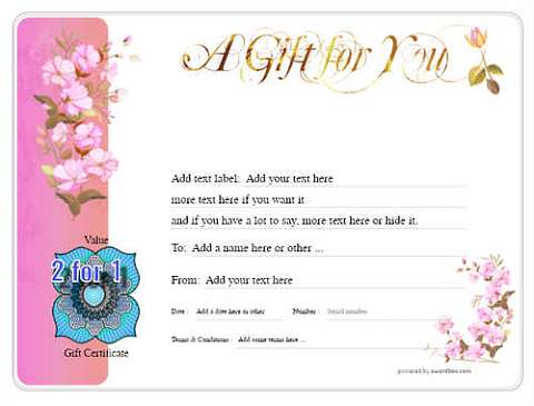 concert ticket gift certificate templates