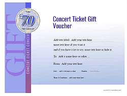 concert ticket gift certificate templates