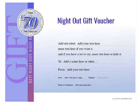 date night gift certificate templates