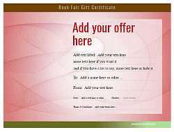scholastic book fair gift certificate templates