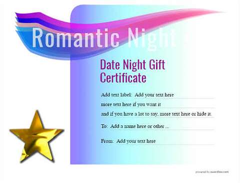 date night gift certificate templates